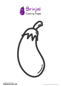 Eggplant/Brinjal Coloring Pages For Kids – Free Printables - Kids Art ...