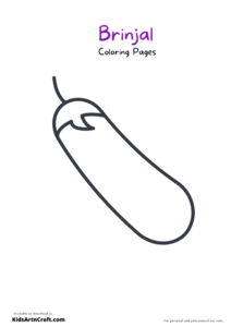Eggplant/Brinjal Coloring Pages For Kids – Free Printables - Kids Art ...