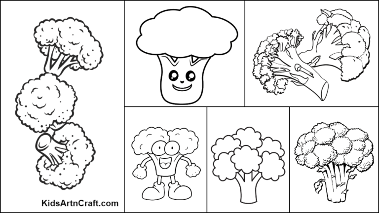 Broccoli Coloring Pages For Kids – Free Printables - Kids Art & Craft