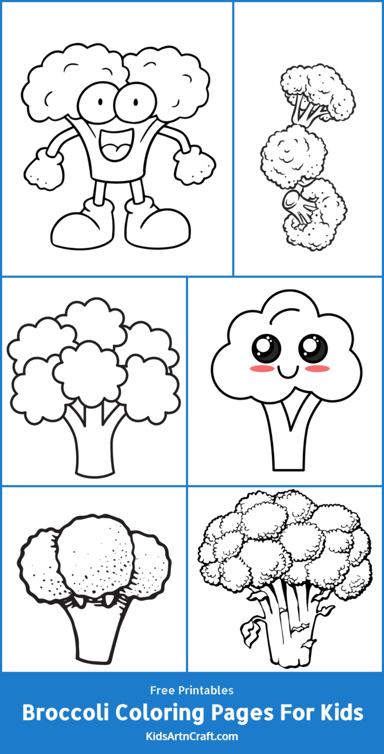 Broccoli Coloring Pages For Kids – Free Printables - Kids Art & Craft
