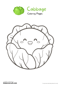 Cabbage Coloring Pages For Kids – Free Printables - Kids Art & Craft