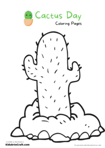 Cactus Day Coloring Pages For Kids – Free Printables - Kids Art & Craft