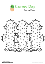 Cactus Day Coloring Pages For Kids – Free Printables - Kids Art & Craft