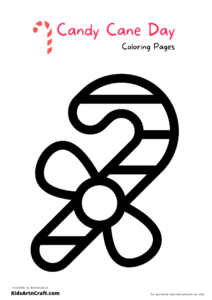 Candy Cane Day Coloring Pages For Kids – Free Printables - Kids Art & Craft