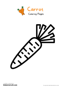 Carrot Coloring Pages For Kids – Free Printables - Kids Art & Craft