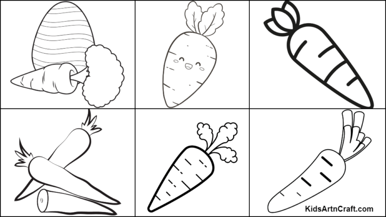 Carrot Coloring Pages For Kids – Free Printables - Kids Art & Craft