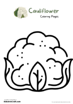 Cauliflower Coloring Pages For Kids – Free Printables - Kids Art & Craft