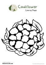 Cauliflower Coloring Pages For Kids – Free Printables - Kids Art & Craft