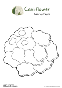 Cauliflower Coloring Pages For Kids – Free Printables - Kids Art & Craft