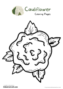 Cauliflower Coloring Pages For Kids – Free Printables - Kids Art & Craft