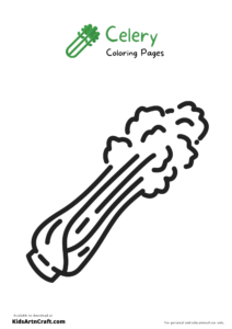 Celery Coloring Pages For Kids – Free Printables - Kids Art & Craft