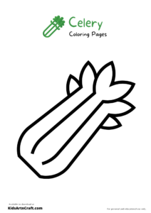 Celery Coloring Pages For Kids – Free Printables - Kids Art & Craft