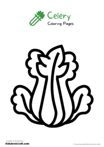Celery Coloring Pages For Kids – Free Printables - Kids Art & Craft