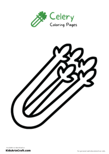 Celery Coloring Pages For Kids – Free Printables - Kids Art & Craft