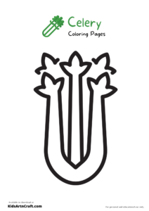 Celery Coloring Pages For Kids – Free Printables - Kids Art & Craft