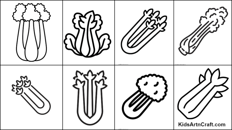 Celery Coloring Pages For Kids – Free Printables - Kids Art & Craft