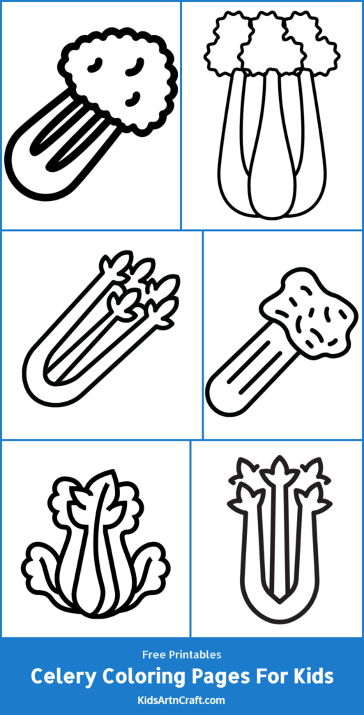 Celery Coloring Pages For Kids – Free Printables - Kids Art & Craft