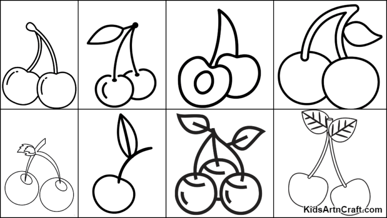Cherry Coloring Pages For Kids – Free Printables - Kids Art & Craft