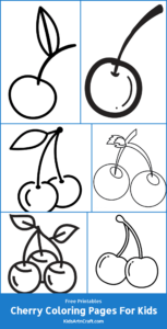 Cherry Coloring Pages For Kids – Free Printables - Kids Art & Craft
