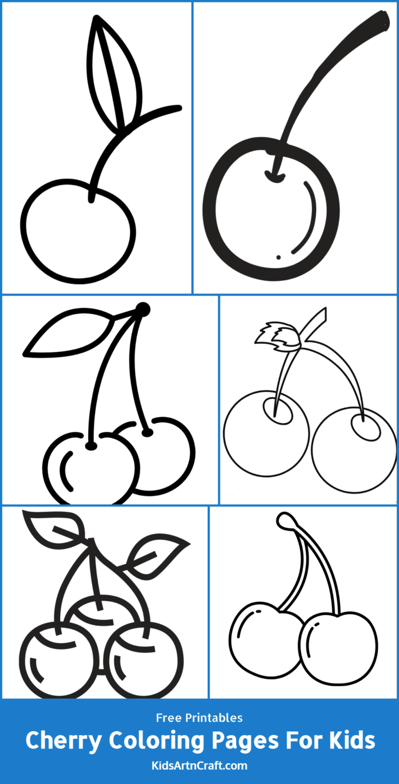 Cherry Coloring Pages For Kids – Free Printables - Kids Art & Craft