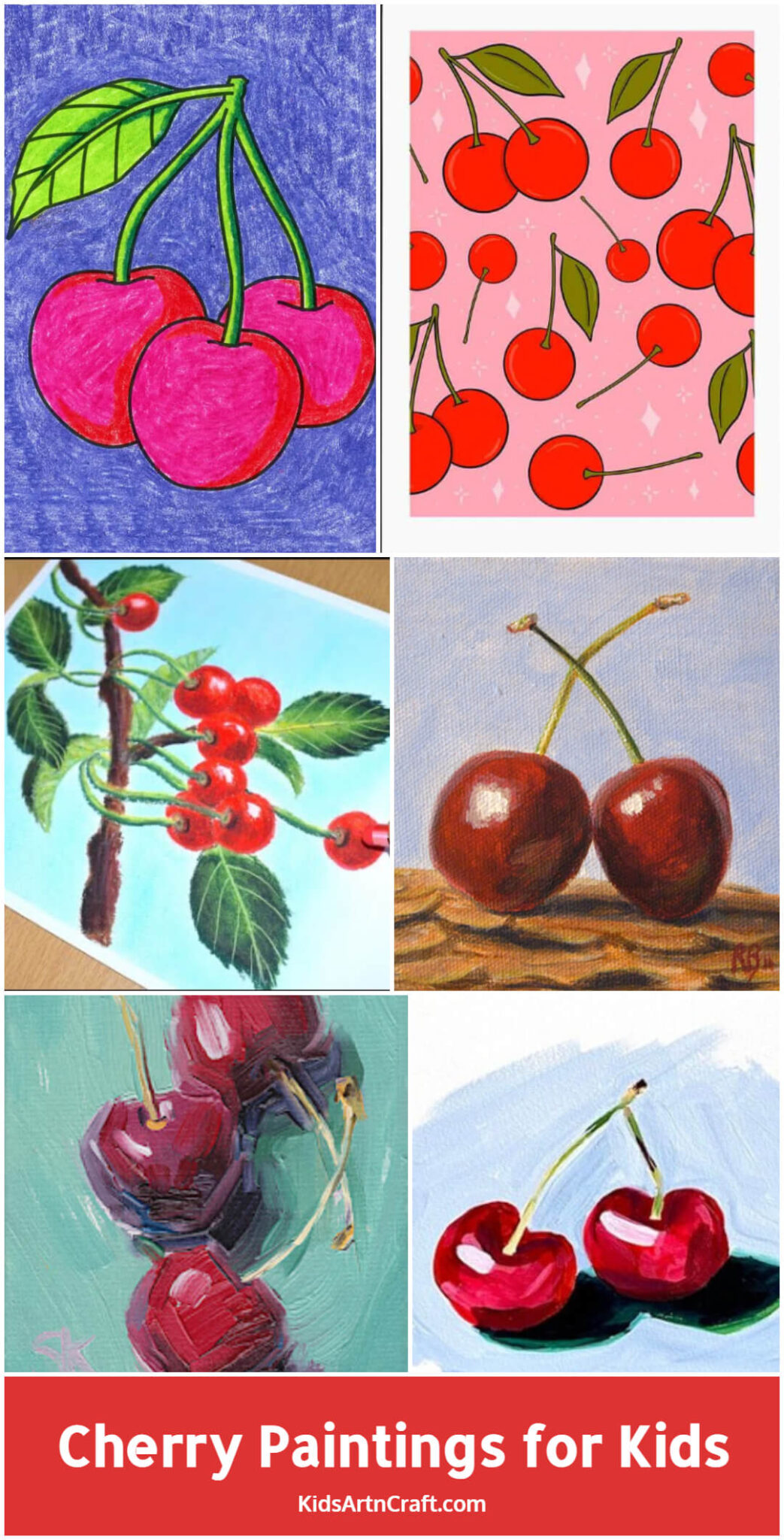 Cherry Paintings for Kids - Kids Art & Craft