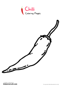 Chilli Coloring Pages For Kids – Free Printables - Kids Art & Craft
