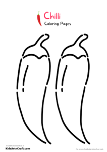 Chilli Coloring Pages For Kids – Free Printables - Kids Art & Craft