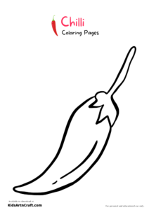 Chilli Coloring Pages For Kids – Free Printables - Kids Art & Craft