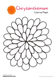 Chrysanthemum Coloring Pages For Kids – Free Printables - Kids Art & Craft