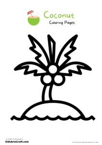 Coconut Coloring Pages For Kids – Free Printables - Kids Art & Craft