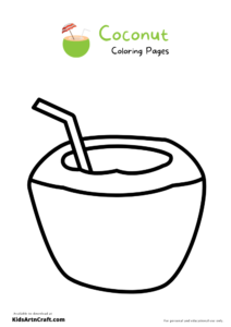 Coconut Coloring Pages For Kids – Free Printables - Kids Art & Craft