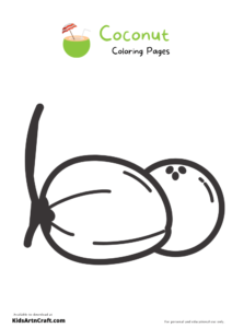 Coconut Coloring Pages For Kids – Free Printables - Kids Art & Craft