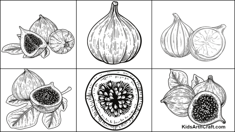 Fig Coloring Pages For Kids – Free Printables - Kids Art & Craft