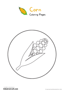 Corn Coloring Pages For Kids – Free Printables - Kids Art & Craft