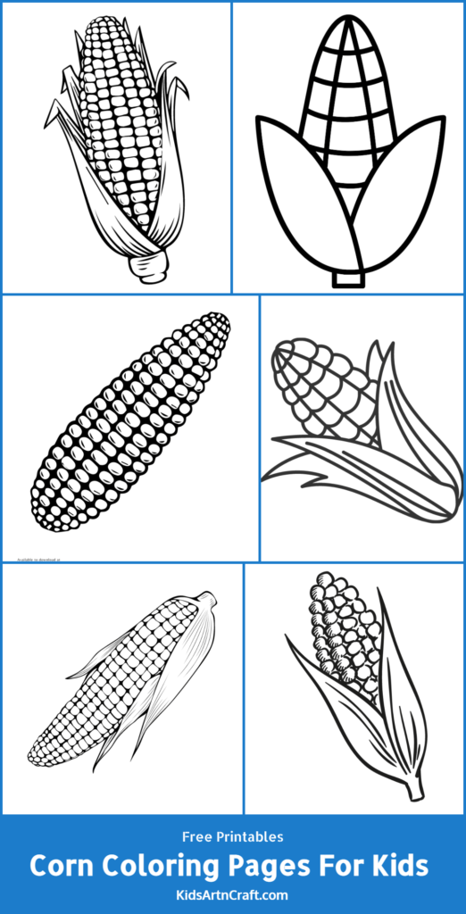 Corn Coloring Pages For Kids – Free Printables - Kids Art & Craft