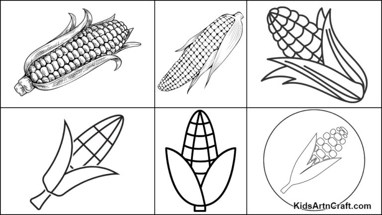 Corn Coloring Pages For Kids – Free Printables - Kids Art & Craft
