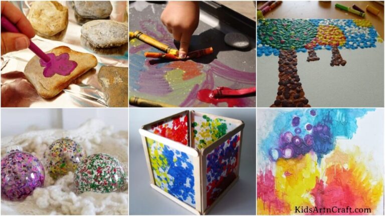 Creative Activities With Crayons For Kids - Kids Art & Craft
