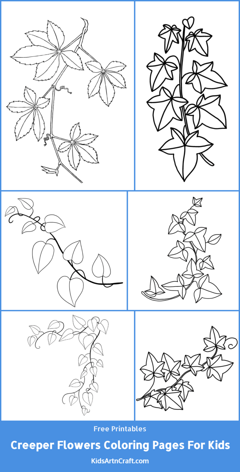 Creeper Flowers Coloring Pages For Kids – Free Printables - Kids Art ...