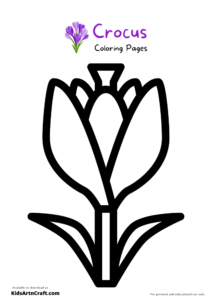 Crocus Coloring Pages For Kids – Free Printables - Kids Art & Craft