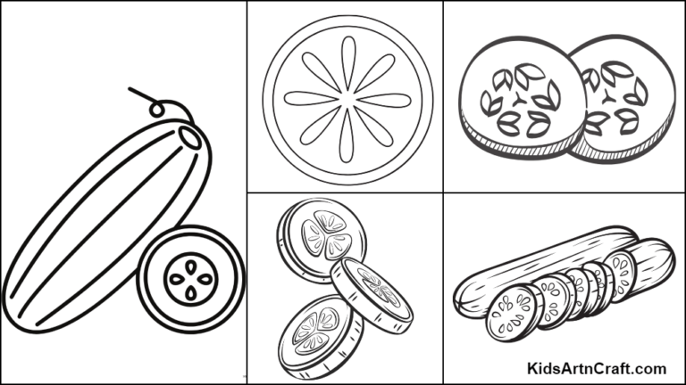 Cucumber Coloring Pages For Kids – Free Printables - Kids Art & Craft