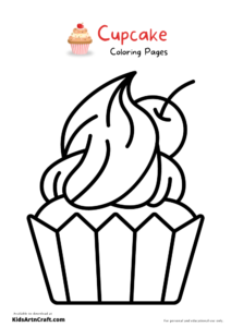 Cupcake Printable Coloring Sheets - Kids Art & Craft