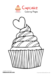 Cupcake Printable Coloring Sheets - Kids Art & Craft