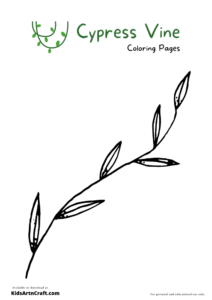 Cypress Vine Coloring Pages For Kids – Free Printables - Kids Art & Craft