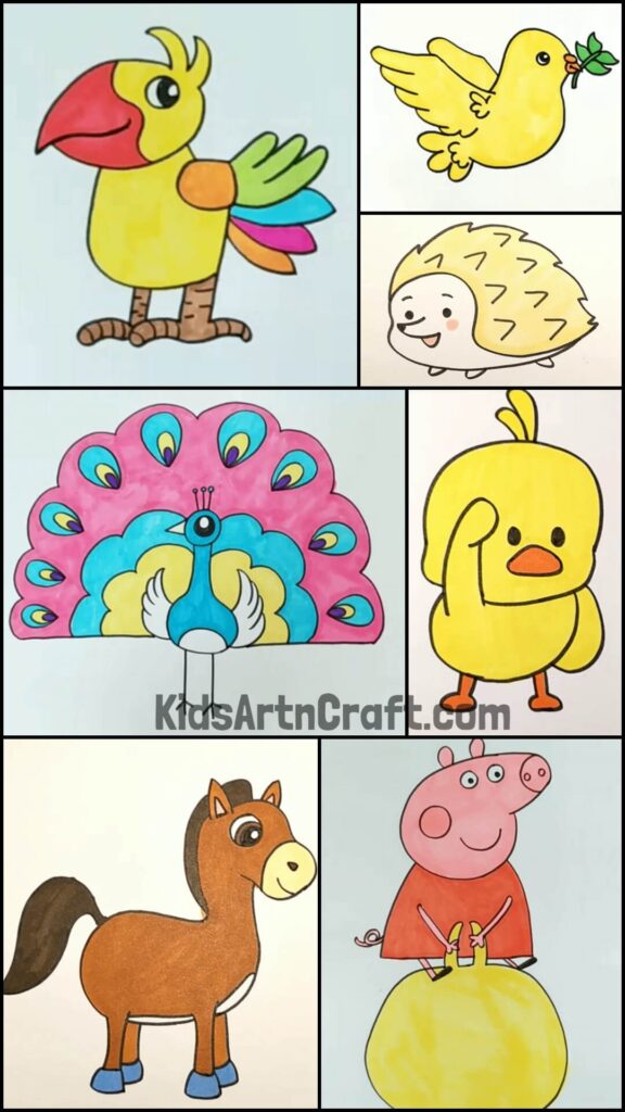 Easy to Draw Animal Drawings For Kids - Kids Art & Craft