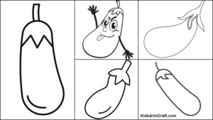Eggplant/Brinjal Coloring Pages For Kids – Free Printables - Kids Art ...