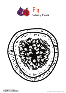 Fig Coloring Pages For Kids – Free Printables - Kids Art & Craft