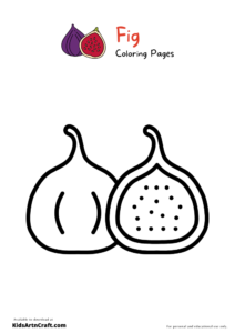 Fig Coloring Pages For Kids – Free Printables - Kids Art & Craft