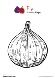 Fig Coloring Pages For Kids – Free Printables - Kids Art & Craft