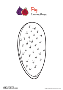 Fig Coloring Pages For Kids – Free Printables - Kids Art & Craft