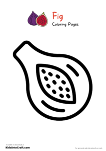 Fig Coloring Pages For Kids – Free Printables - Kids Art & Craft